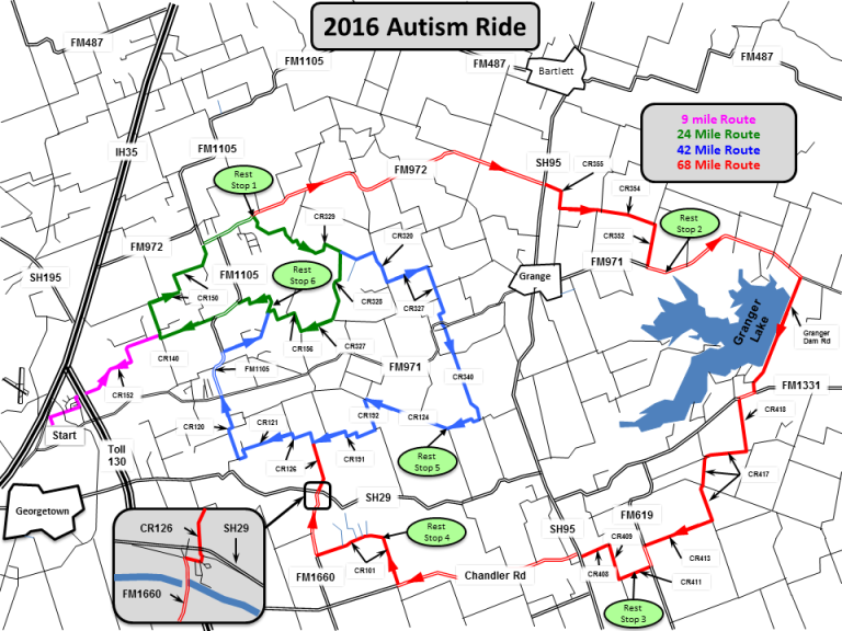 Autism Ride Maps – Autism Society of Texas
