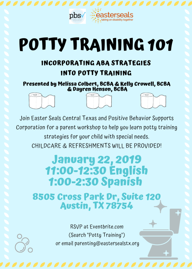Potty Training 101 - Inglés - Autism Society of Texas